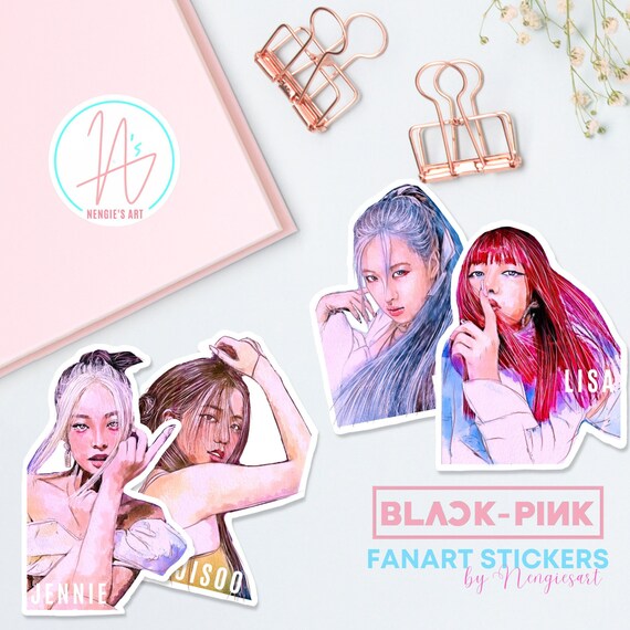 K-pop Blackpink Webtoon Style Sticker Set Illustration Fan - Etsy