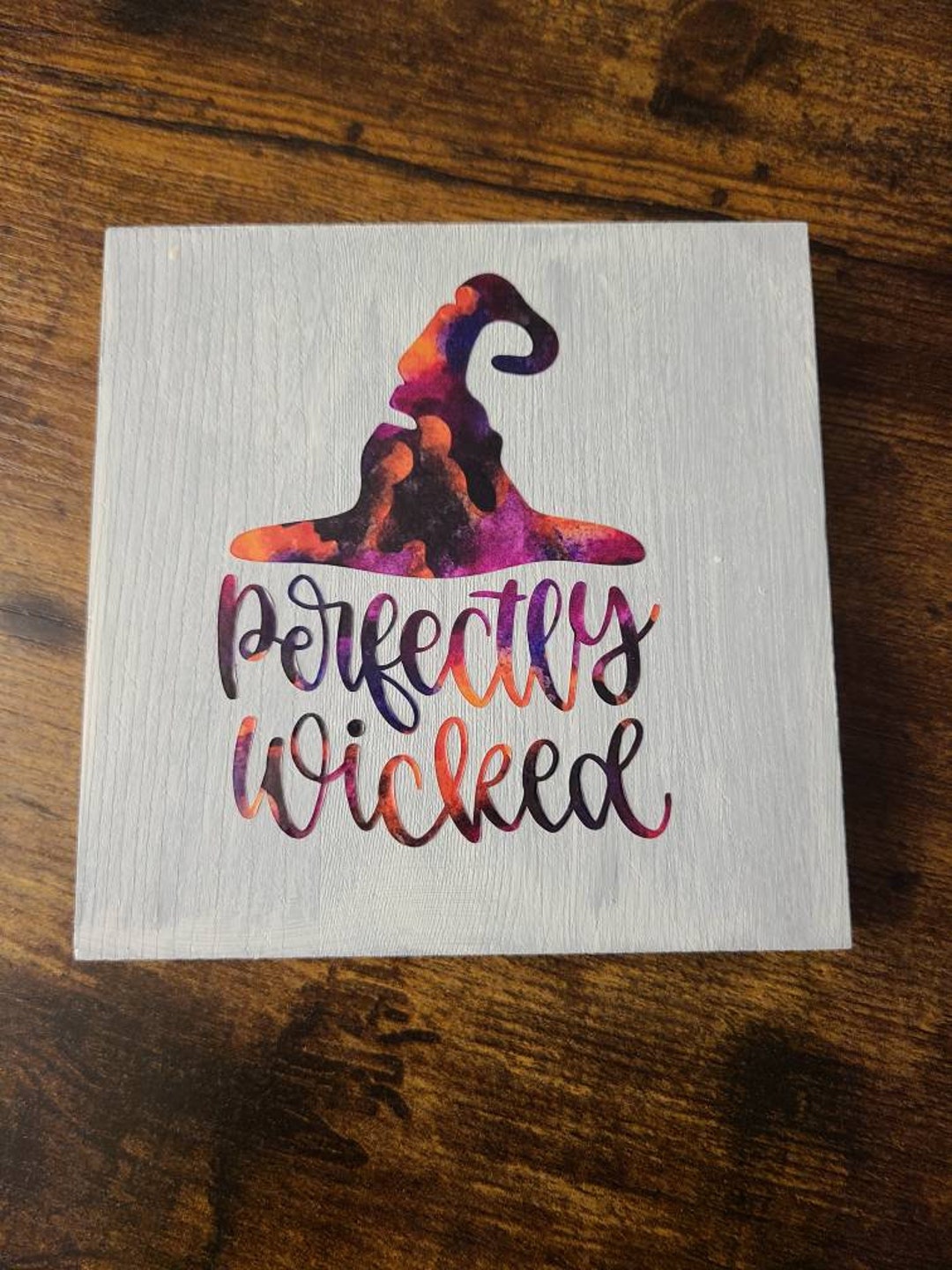 Perfectly Wicked Wood Sign / Halloween Decor / Home Decor / Cubicle ...