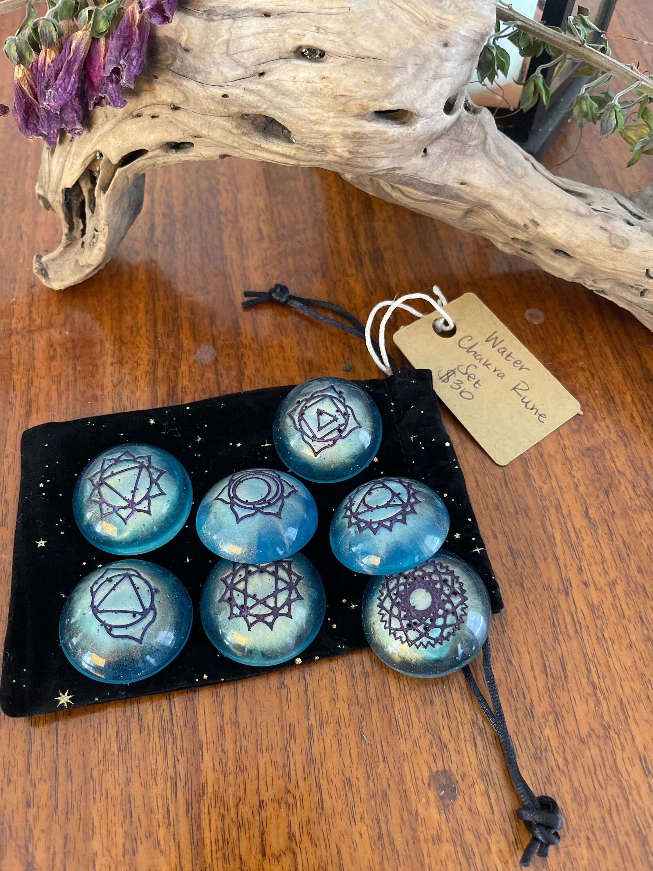 Water Themed Chakra Rune Set | Token | Coins | Talisman - Etsy