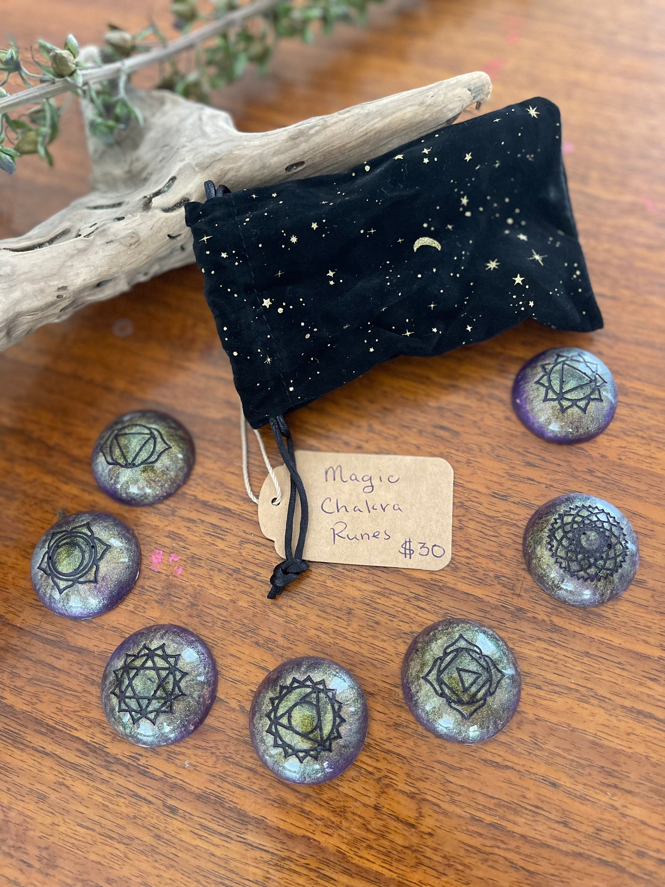 Air Magic Chakra Coins Runes Altar Coins Talismans Symbol Token - Etsy