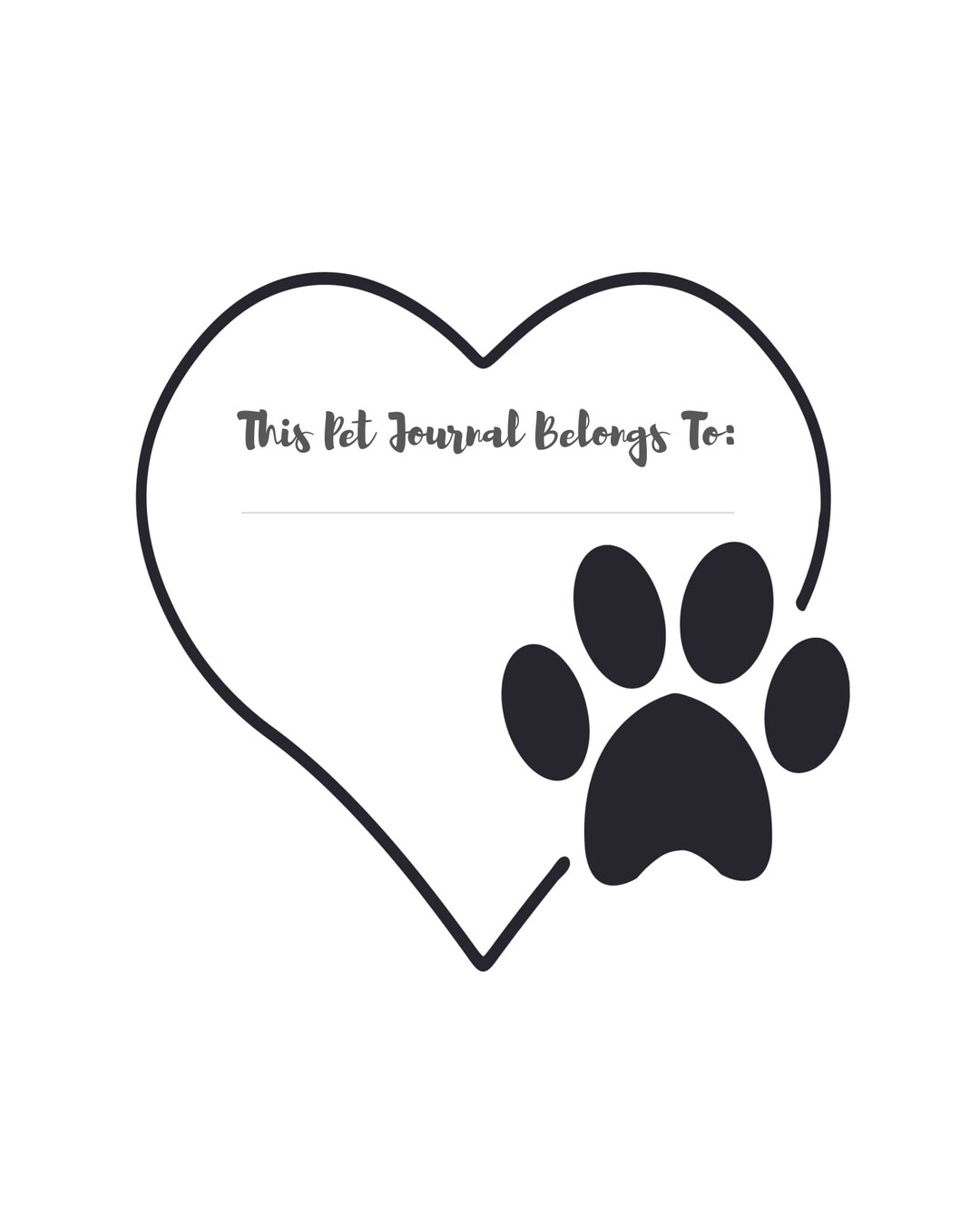 Printable Pet Journal Template Collection, Meal & Snack Tracker ...