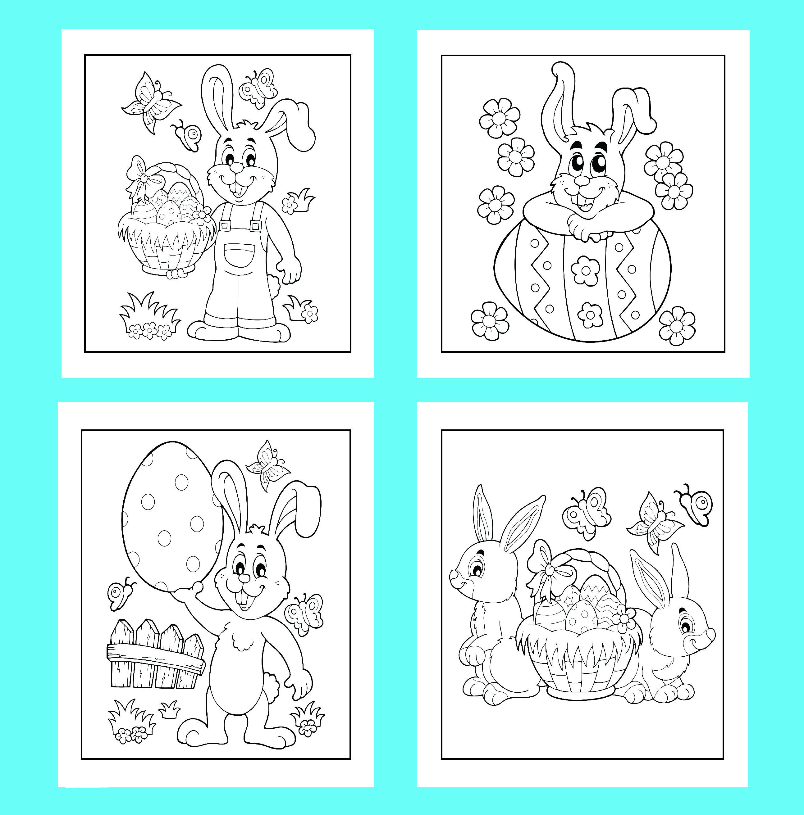 Printable Easter Coloring Pages, Kids Easter Coloring Activity, Easter ...