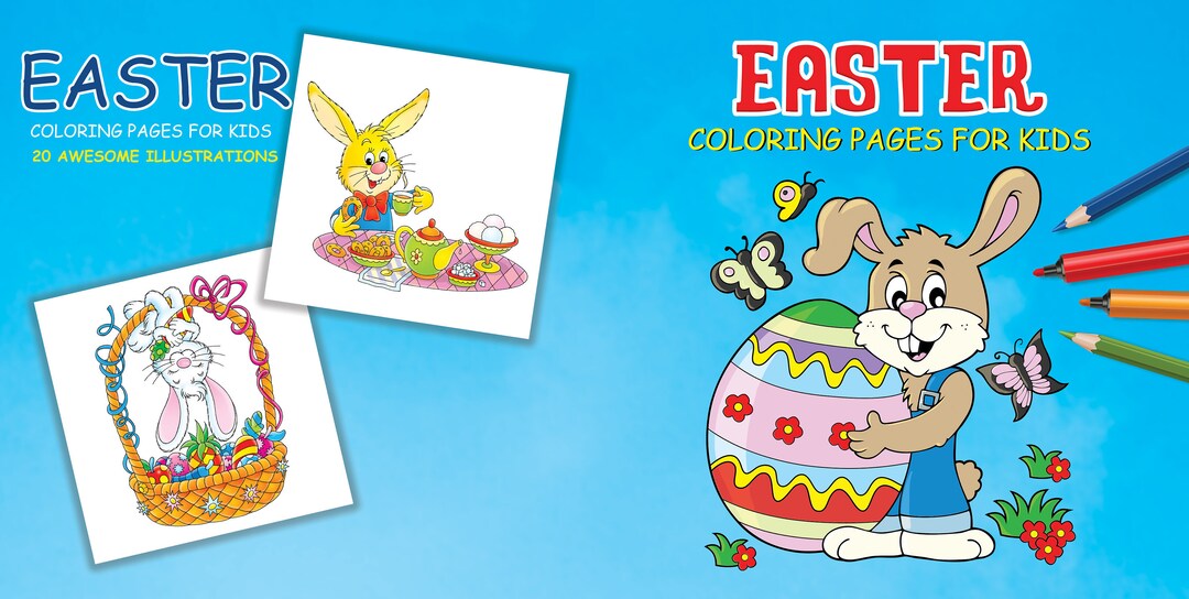 Printable Easter Coloring Pages, Kids Easter Coloring Activity, Easter ...