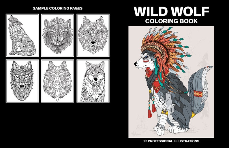 Kids Printable Wild Wolf Coloring Pages, 25 Print at Home Wolf Coloring ...