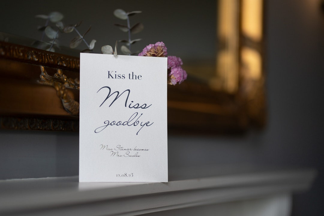 Wedding Morning Bride Sign, Foil Design, Custom Second Name Sign ...