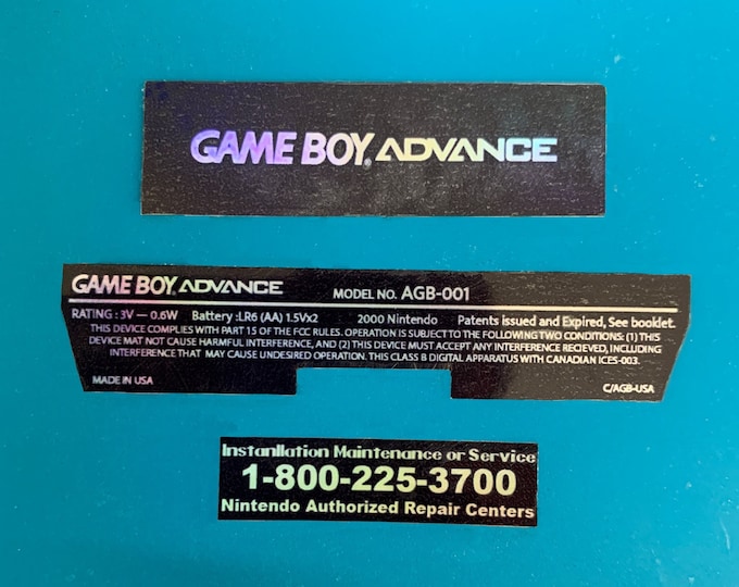 Holographic Gameboy Advance Back Stickers - Etsy