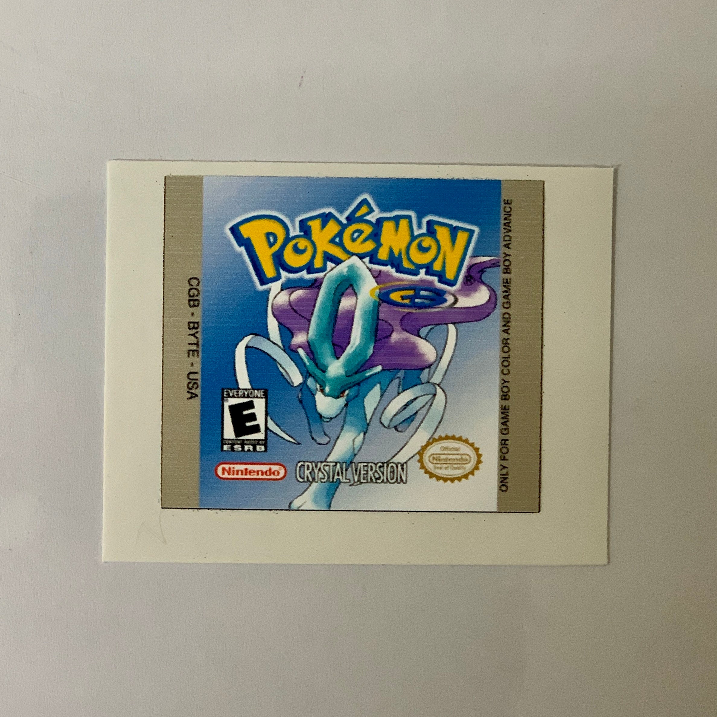 Pokémon Crystal Edition Replacement Cart Sticker - Etsy
