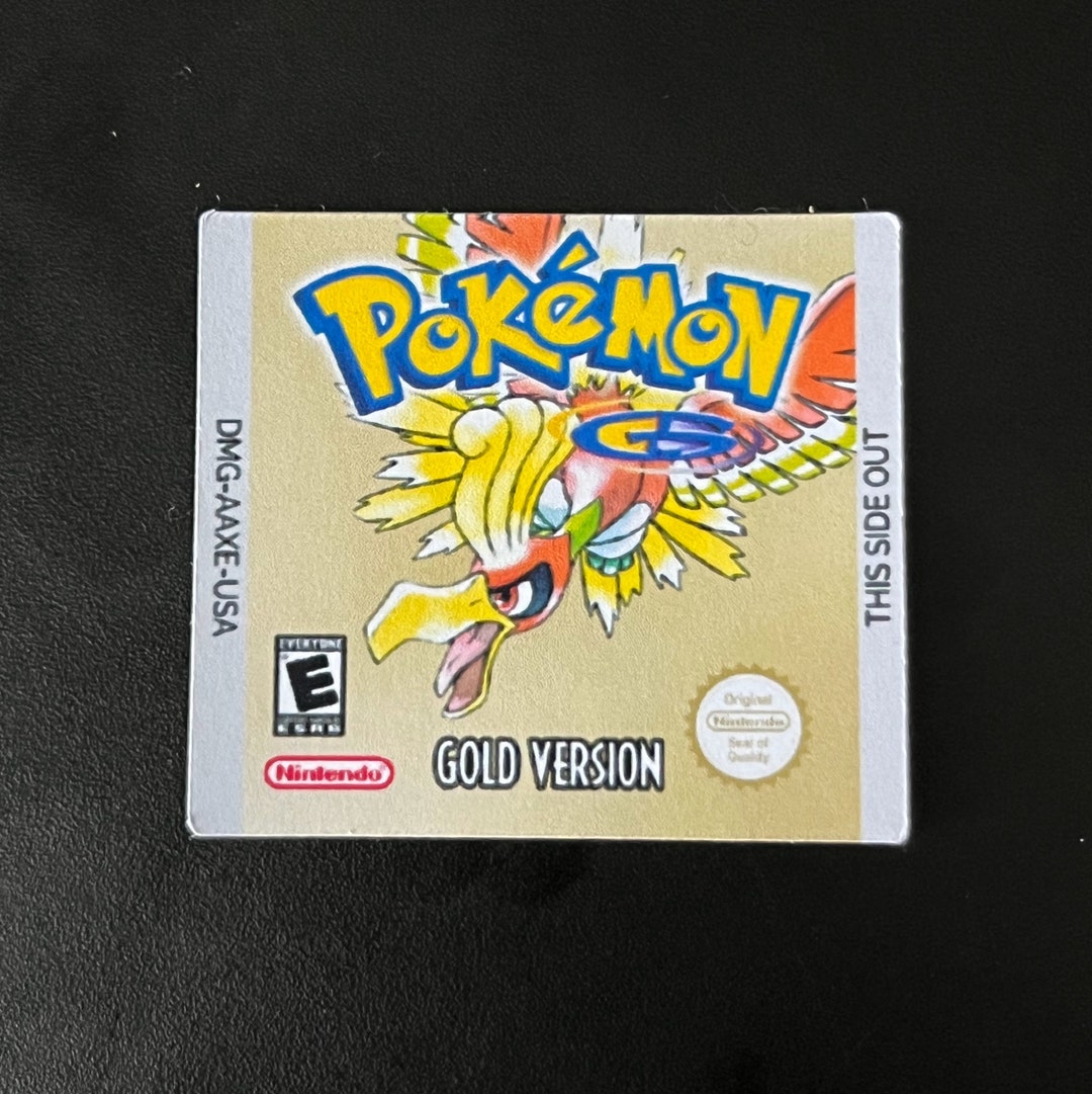 Pokémon Gold Edition Replacement Cart Sticker - Etsy