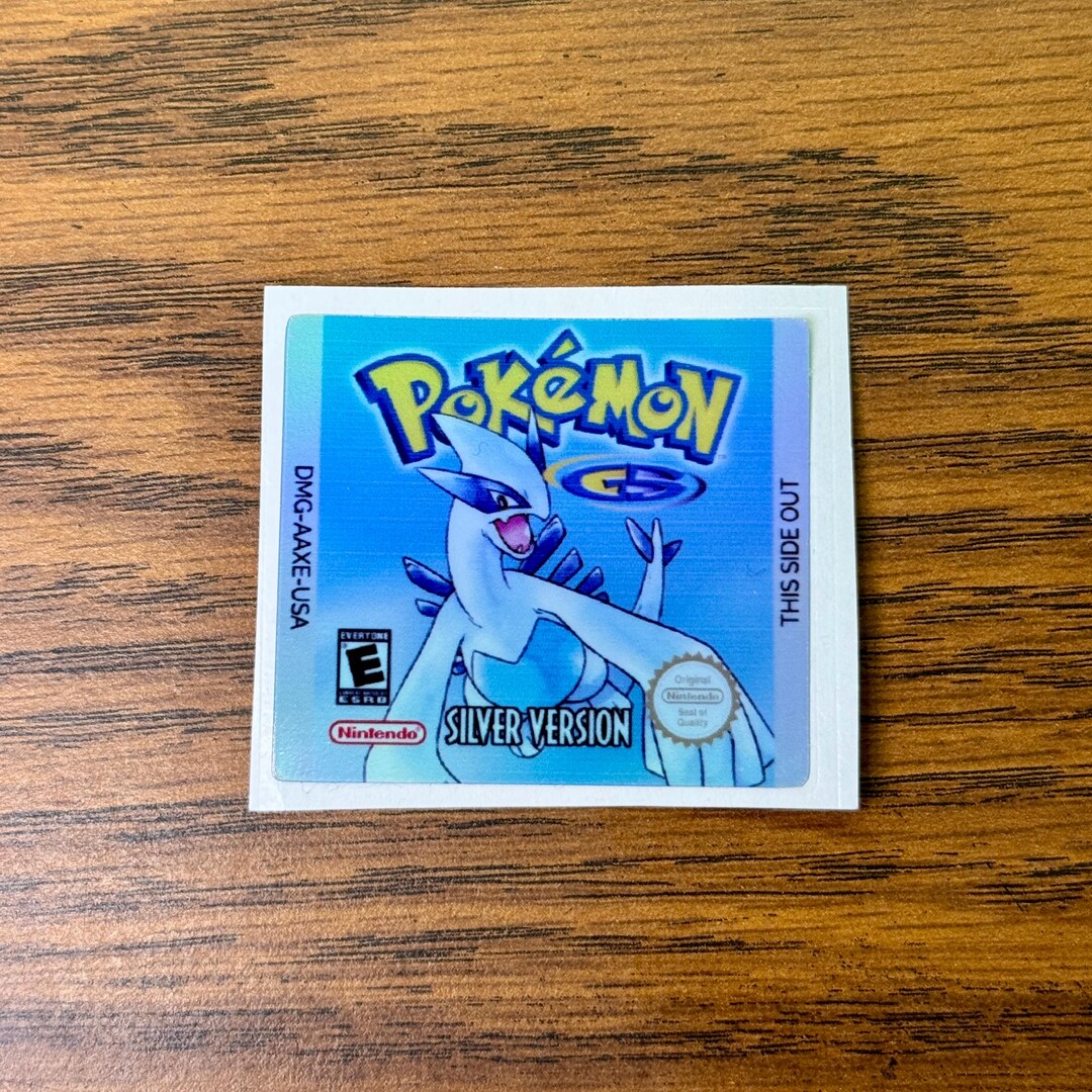 Holographic Pokémon Silver Edition Replacement Cart Sticker - Etsy