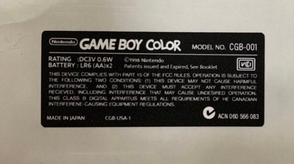 Gameboy Color Replacement Sticker Black - Etsy