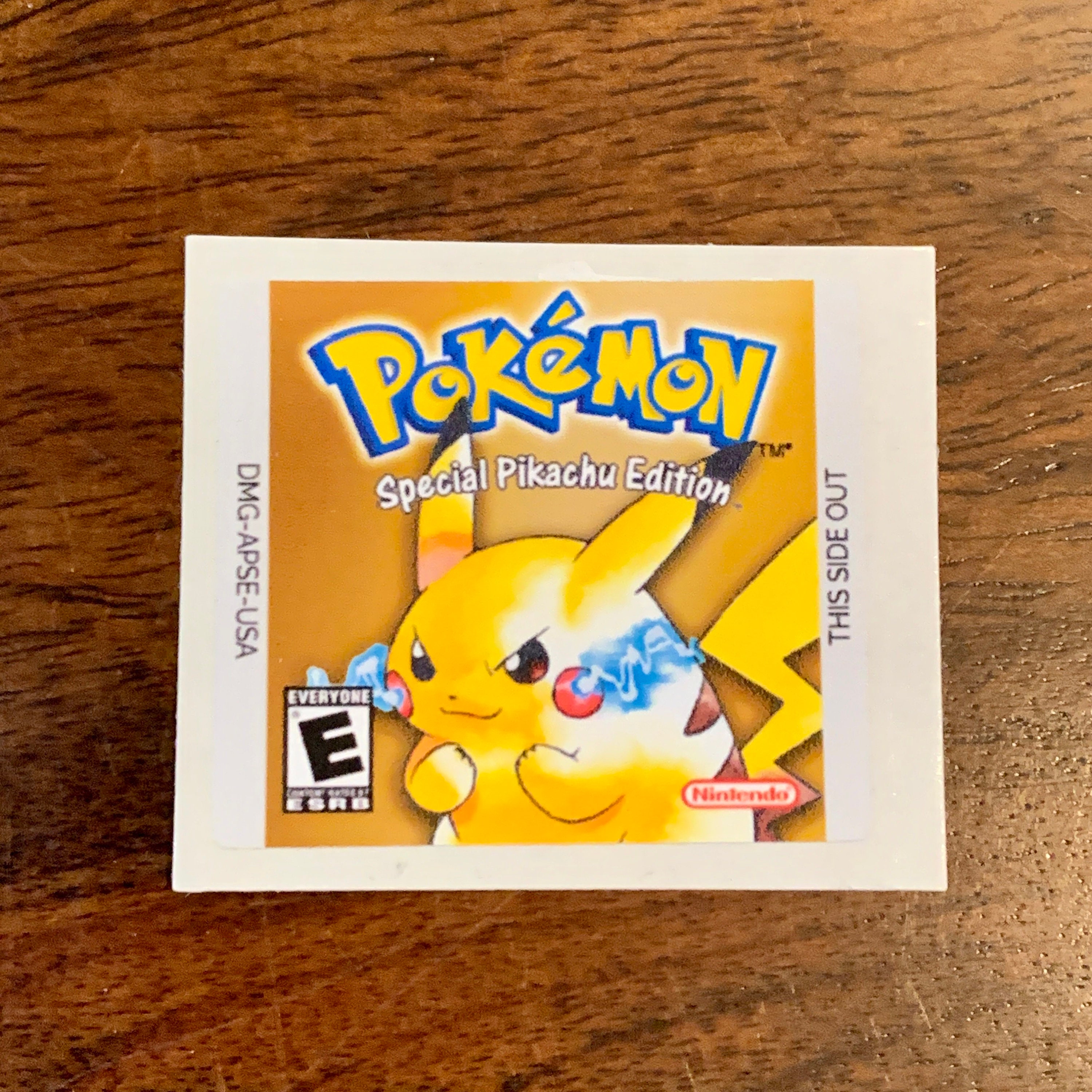 Pokémon Yellow Edition Replacement Cart Sticker - Etsy