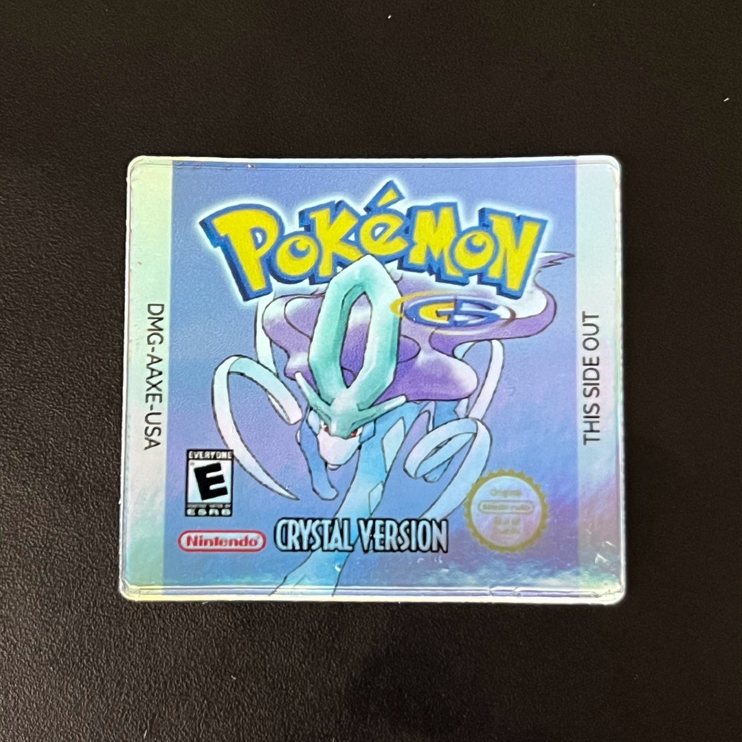 Holographic Pokémon Crystal Edition Replacement Cart Sticker - Etsy