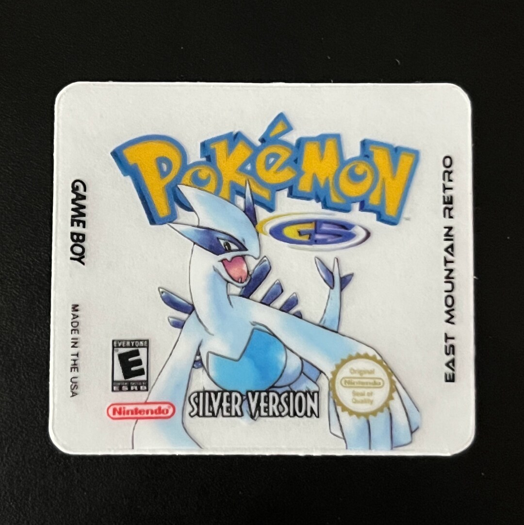 Clear Pokémon Silver Edition Replacement Cart Sticker - Etsy