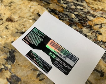 Holographic / Metallic Back Label for Gameboy Advance SP Replacement ...