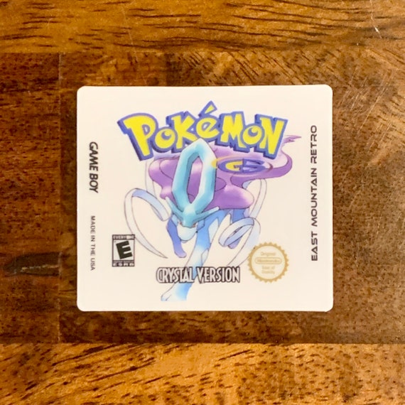 Clear Pokémon Crystal Edition Replacement Cart Sticker - Etsy