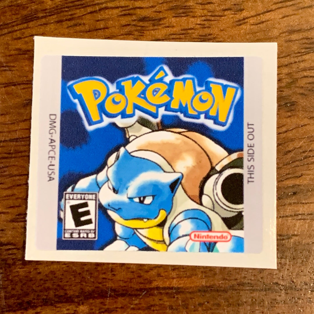Pokémon Blue Edition Replacement Cart Sticker - Etsy