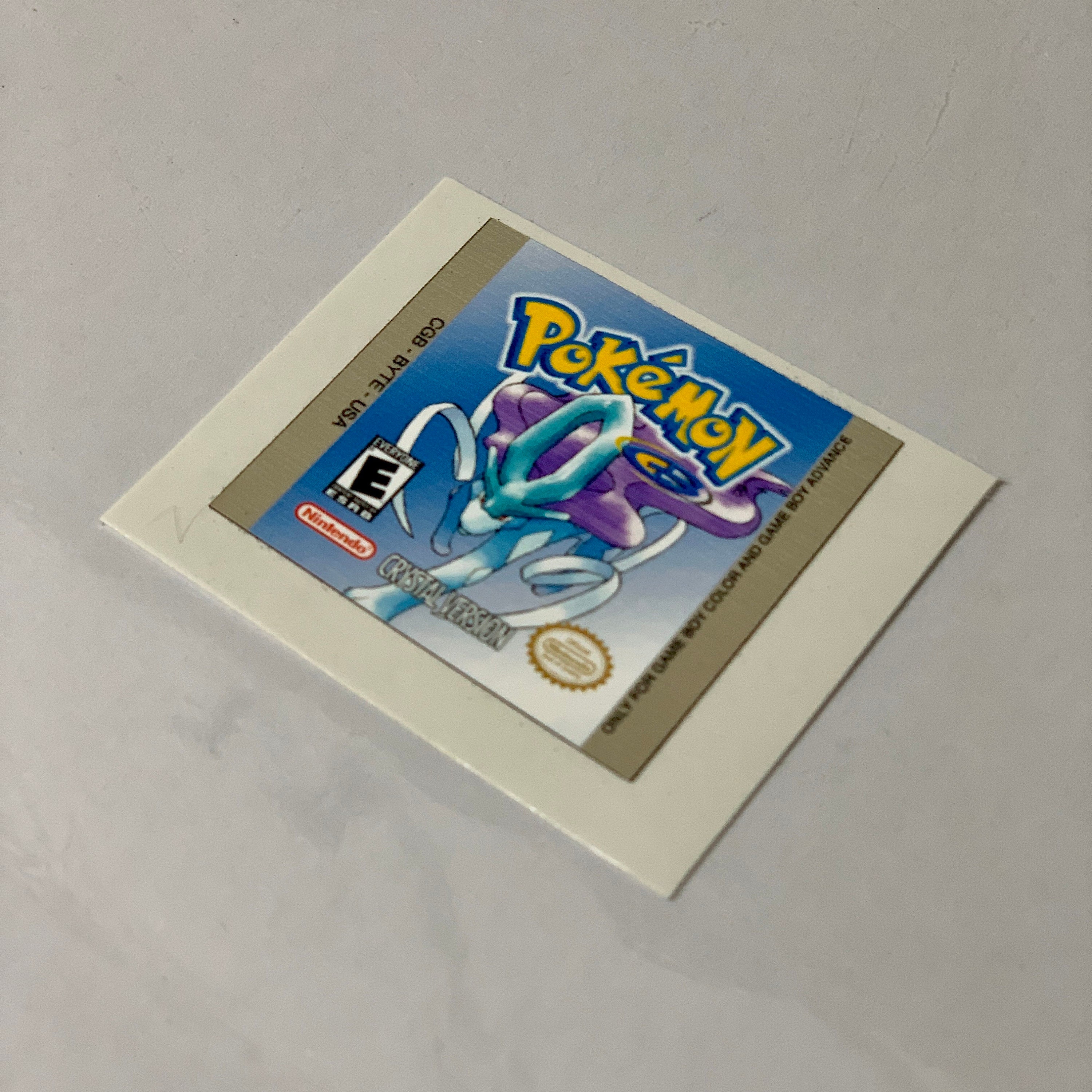 Pokémon Crystal Edition Replacement Cart Sticker - Etsy