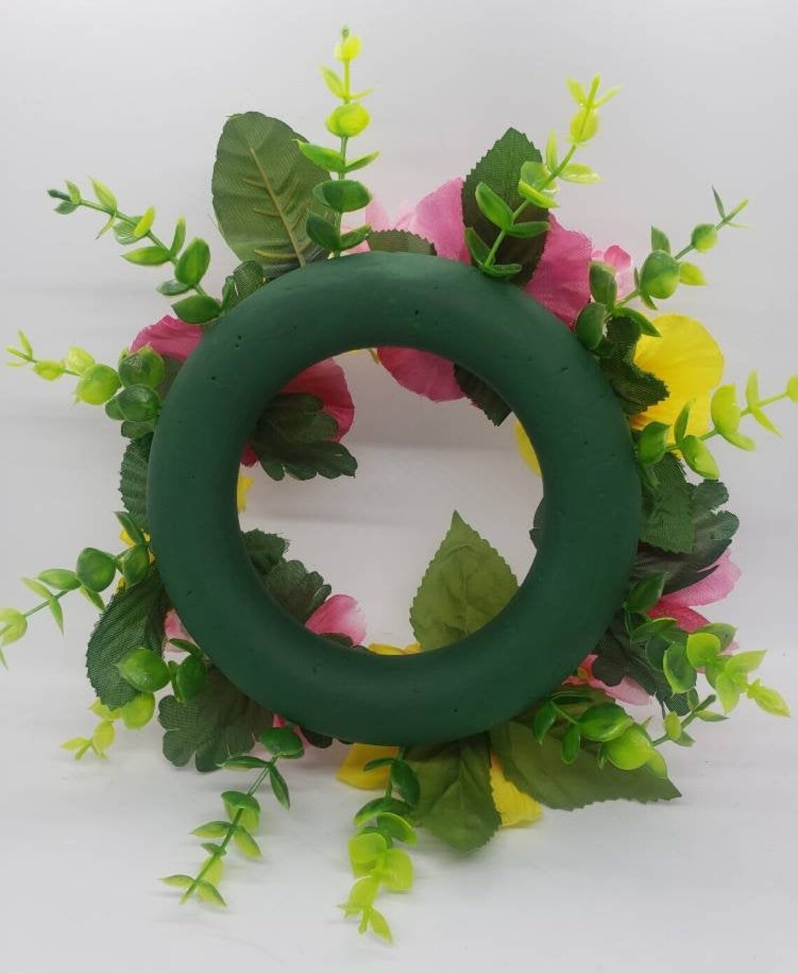 Candle Ring Candle Wreath Floral 3 Inch Pillar Candle Base - Etsy