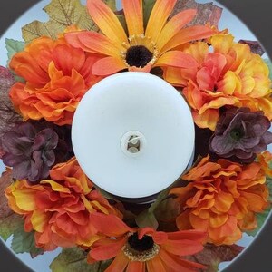 Autumn Candle Ring Centerpiece Fall Mini Wreath Flower Arrangement Base ...