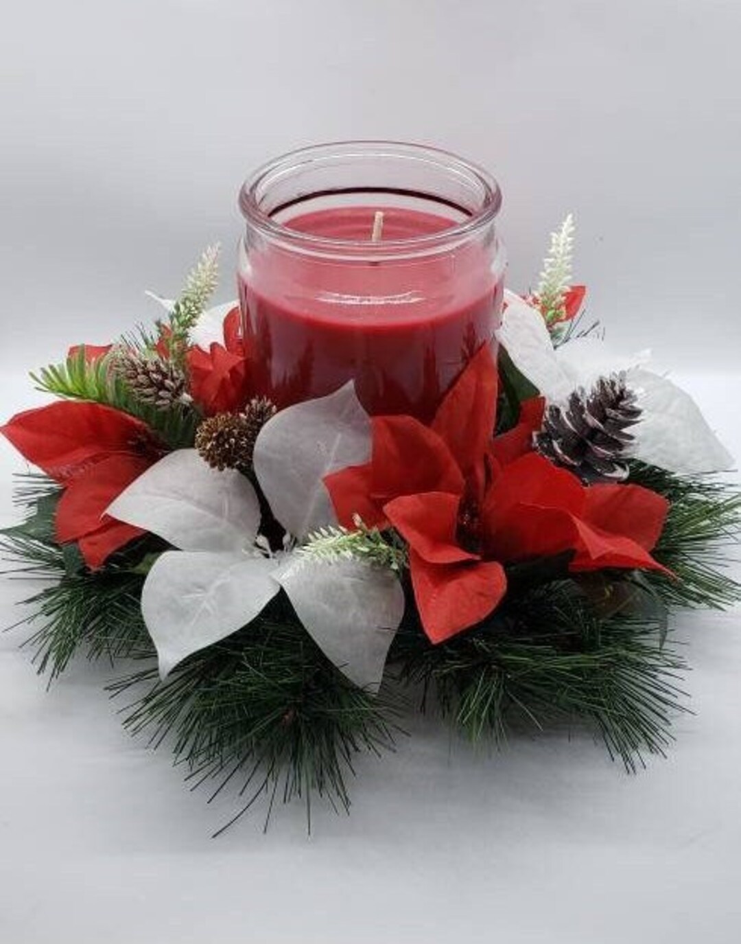 Christmas Candleholder, Candle Base, Candle Ring, Easy Decor, Table ...