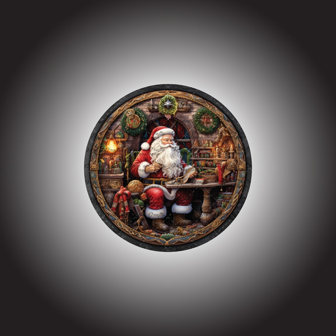 Santas Work Shop Christmas Wreath Sign, Holiday Wreath Sign, - Etsy
