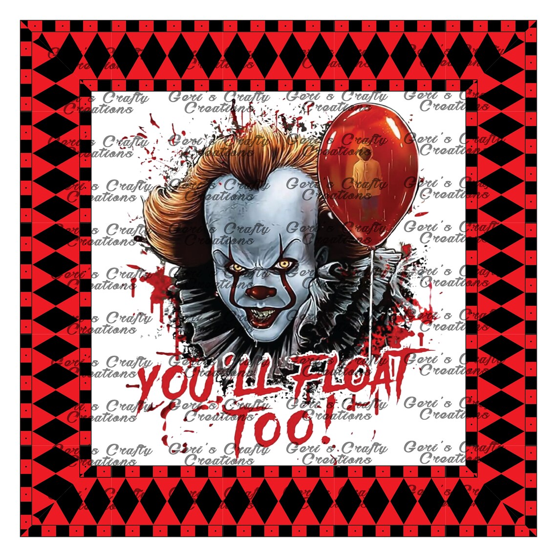 Pennywise You'll Float Too Wreath Sign Pennywise Wreath - Etsy