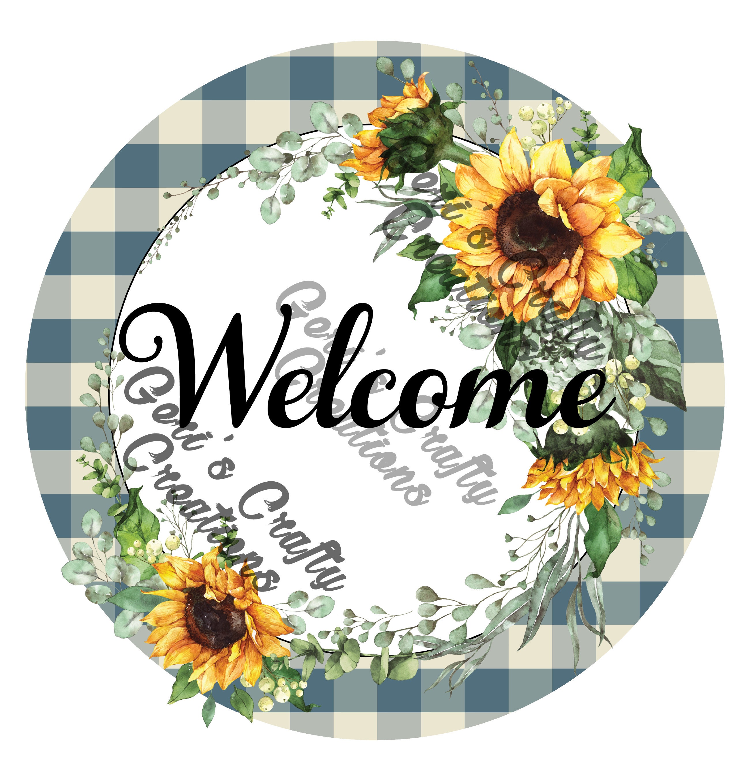 Welcome Sign Sunflower Welcome Wreath Sign Spring Wreath - Etsy
