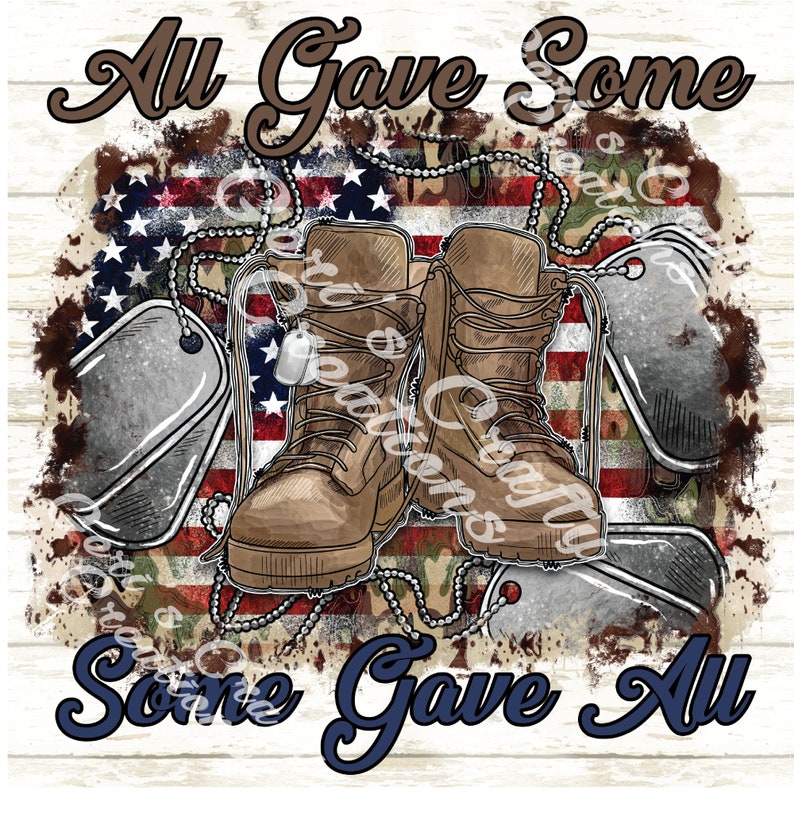 All Gave Some Some Gave All Square Wreath Sign, Patriotic Wreath Sign ...