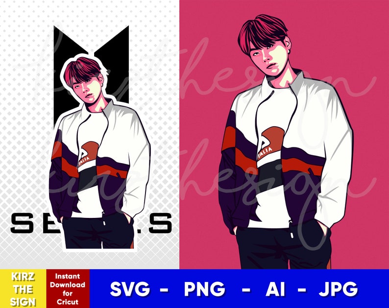BTS Suga Svg Png Ai Digital Download Vector for Poster - Etsy Ireland