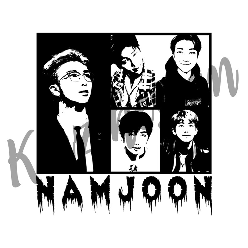 BTS RM Stencil Svg Png Ai Digital Download Cut File - Etsy