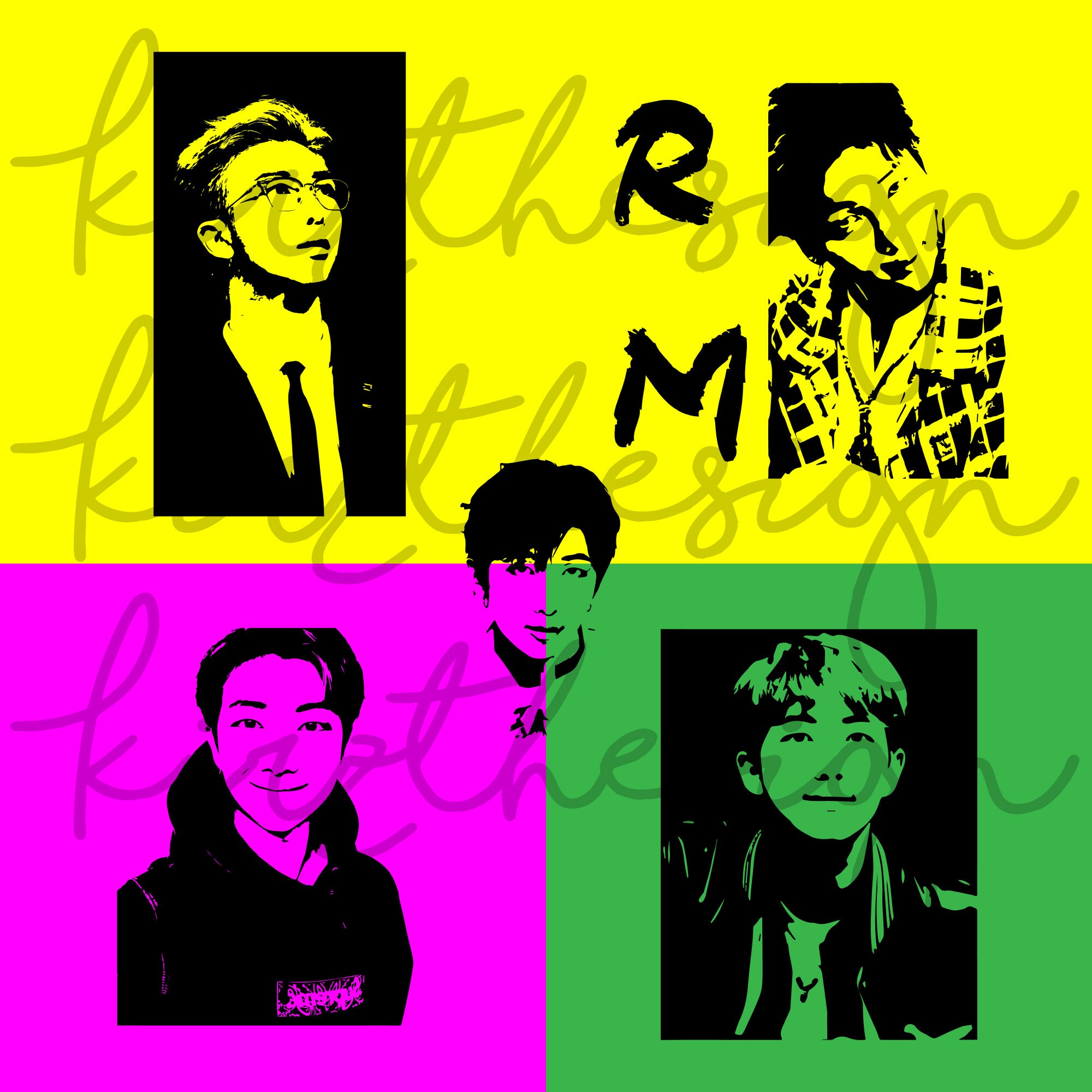 BTS RM Stencil Svg Png Ai Digital Download Cut File - Etsy