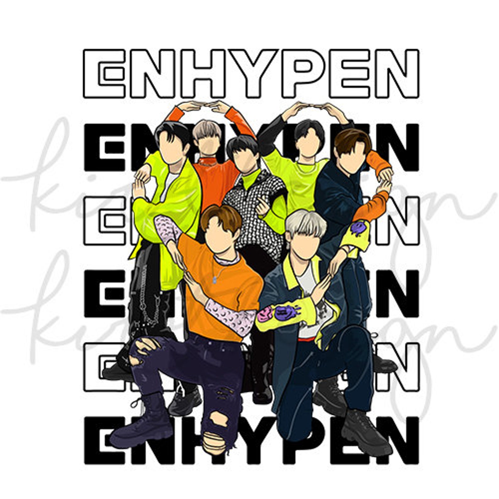 Enhypen EN- | Svg, Png, Ai | Digital Download Cut File Template for ...