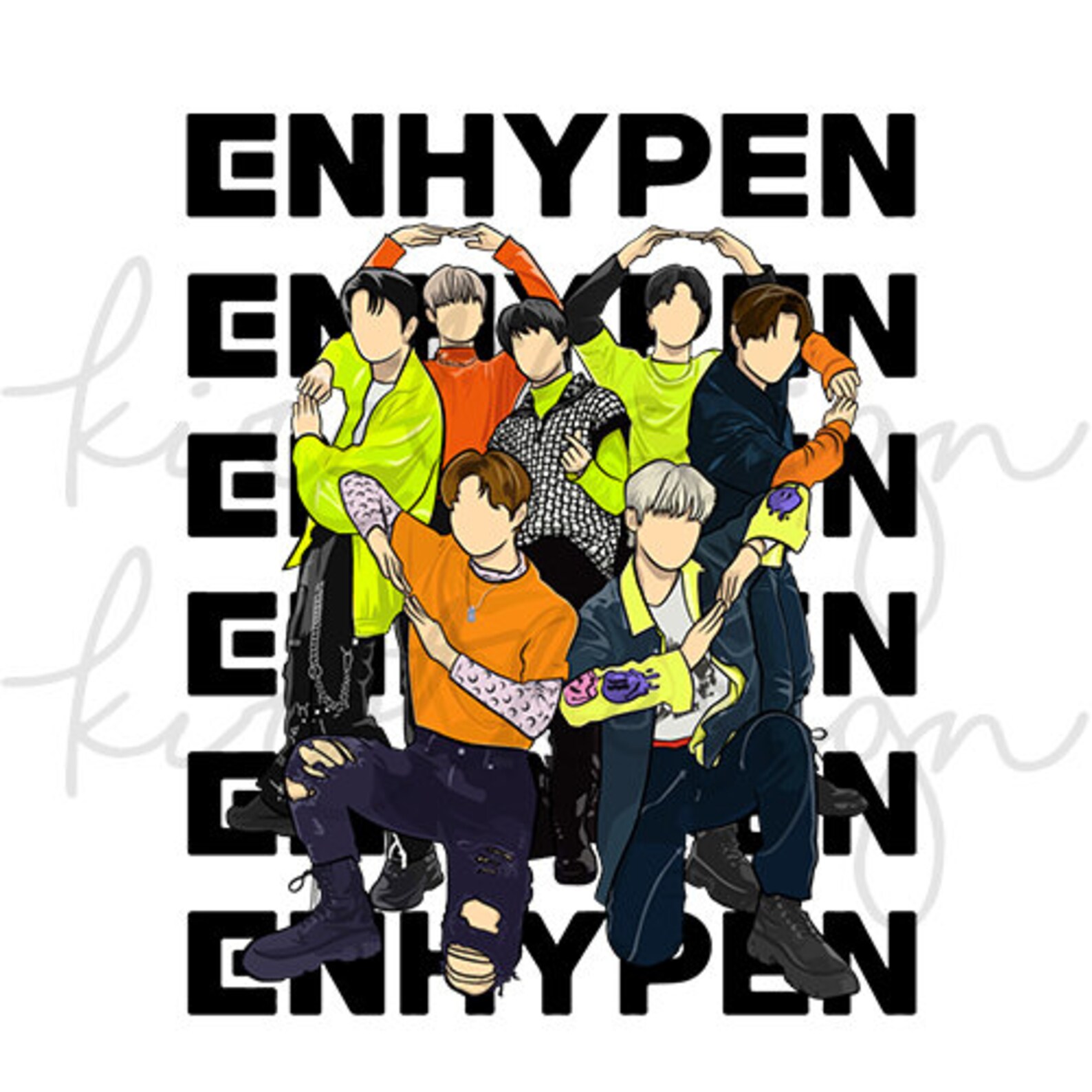 Enhypen EN- | Svg, Png, Ai | Digital Download Cut File Template for ...
