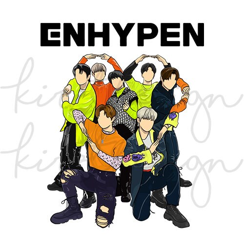 Enhypen EN- | Svg, Png, Ai | Digital Download Cut File Template for ...