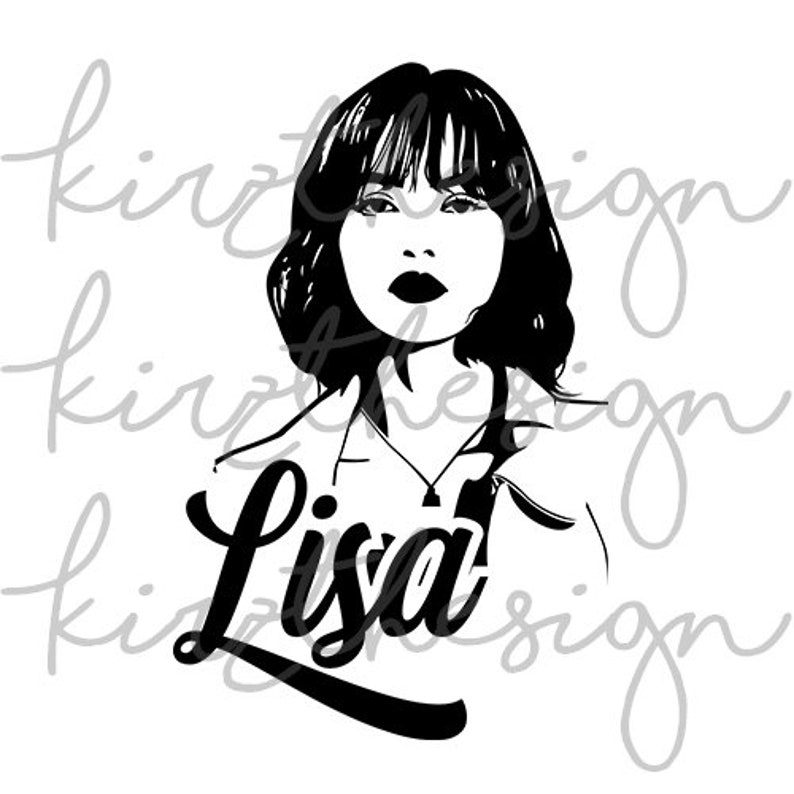Blackpink Lisa Stencil / Svg, Png, Ai, Jpg / Digital Descargar ...