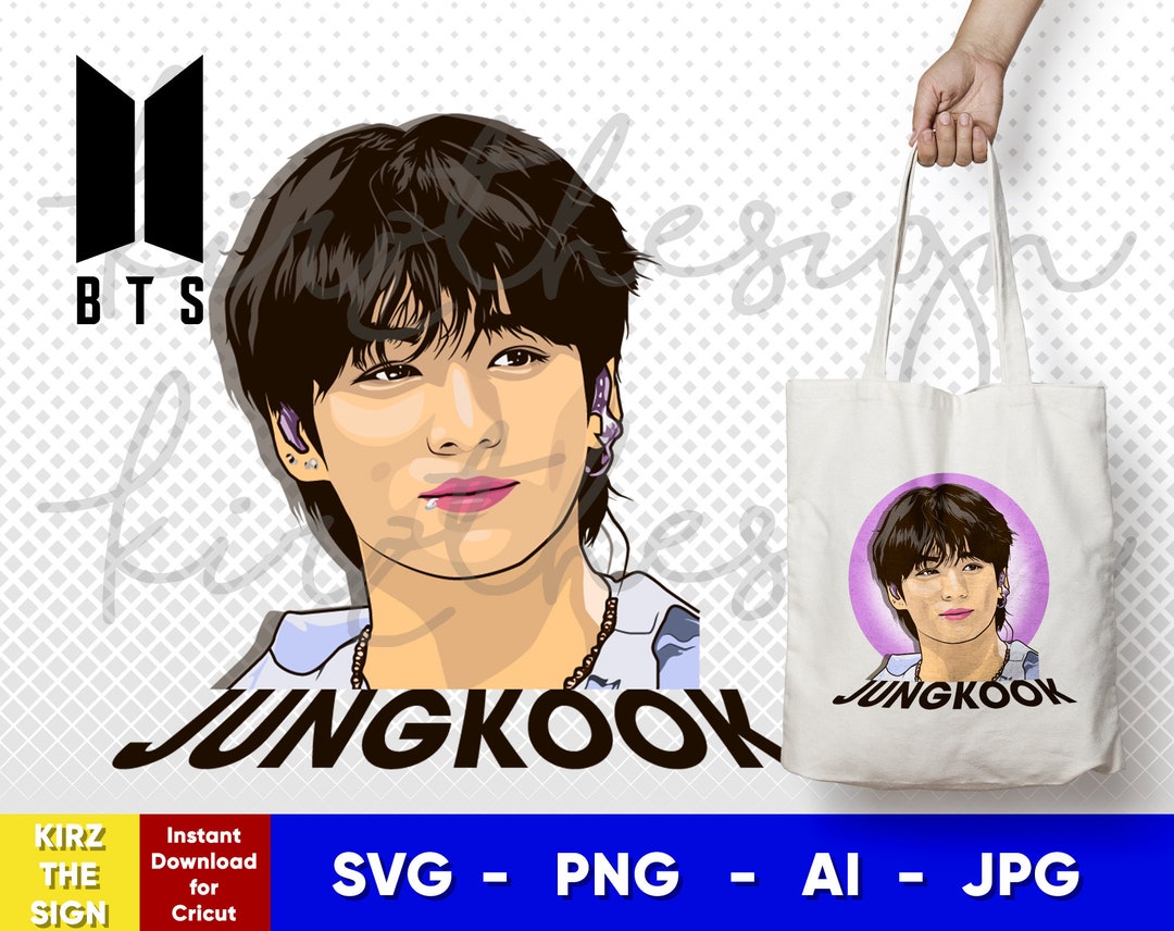 BTS Jungkook JK Cut File Svg, Png, Ai Digital Downloadable file ...