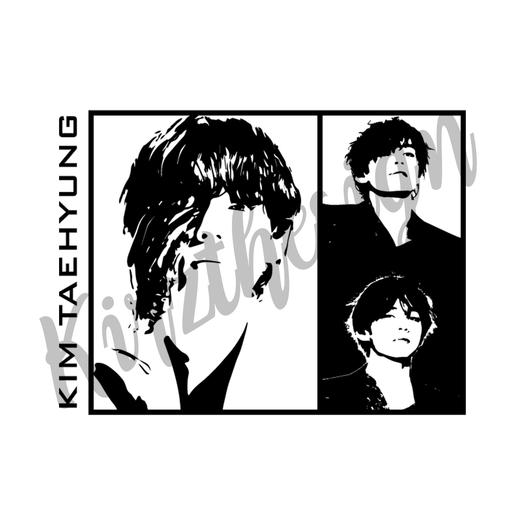 BTS V Stencil / Svg, Png, Ai / Digital Download plantilla de archivo de ...