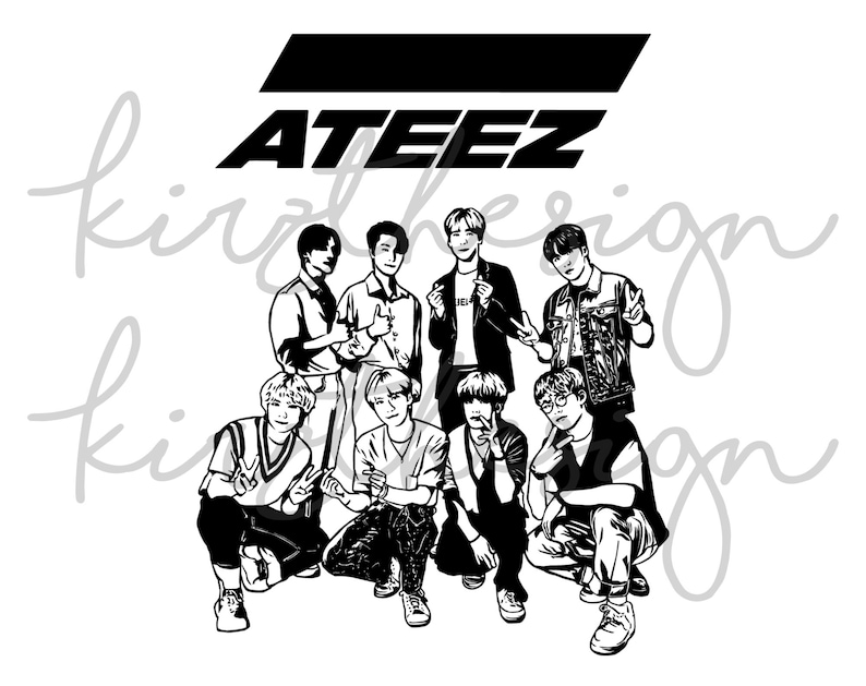Ateez | Svg, Png, Ai | Digital Download Cut File Template for Cricut ...