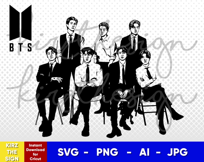 BTS Bulletproof Stencil / Svg, Png, Ai / Digital Download plantilla de ...