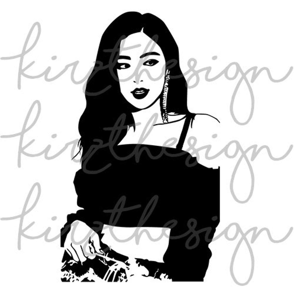 Blackpink Rosé Stencil | Cut File Template (digital Download) - Etsy