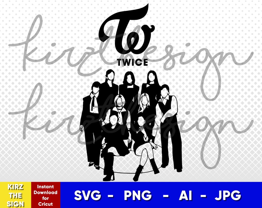 Twice | Svg, Png, Ai | Digital Download Cut File Template for Cricut ...