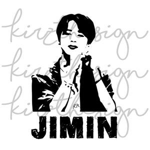 BTS Jimin Stencil / Svg, Png, Ai / Digital Download plantilla de ...