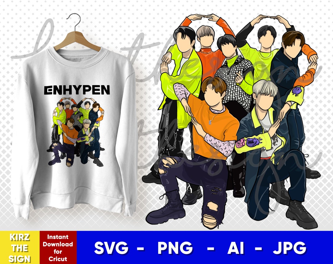 Enhypen EN- | Svg, Png, Ai | Digital Download Cut File Template for ...