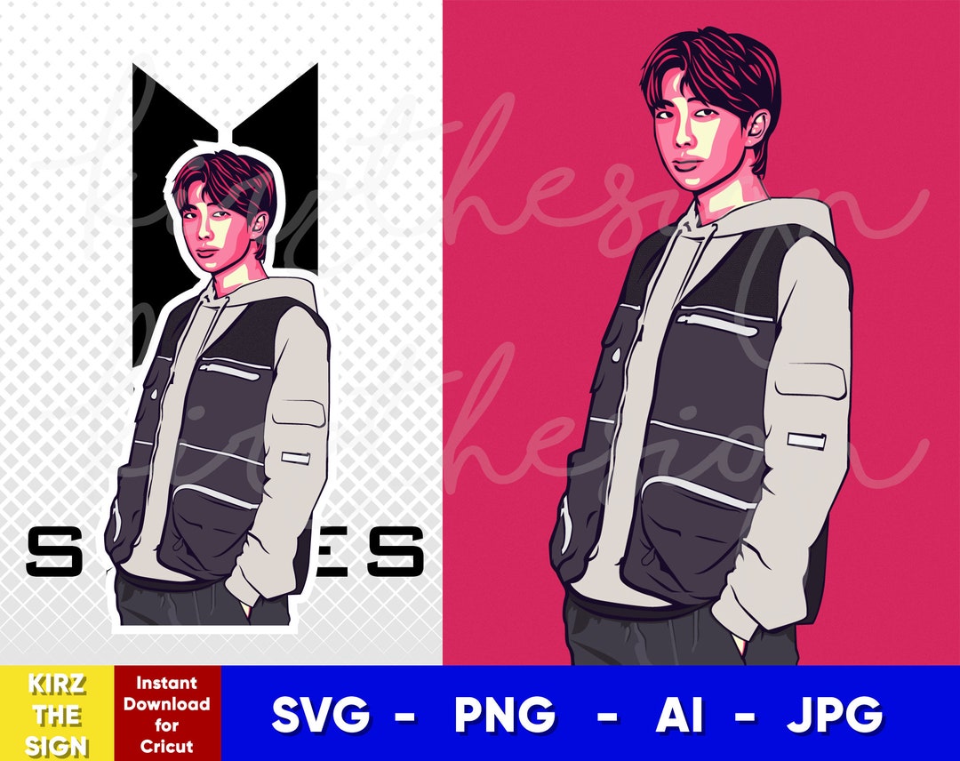 BTS RM / Svg, Png, Ai / Vector de descarga digital para impresión de ...