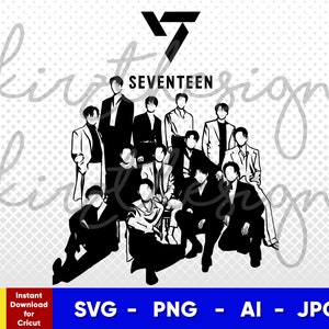 Seventeen | Svg, Png, Ai | Digital Download Cut File Template for ...