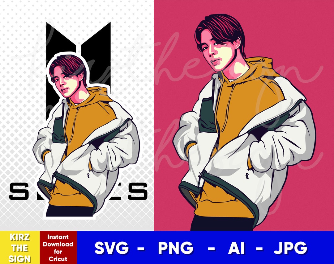 BTS Jimin Svg, Png, Ai Digital Download Vector for Poster Print/wall ...