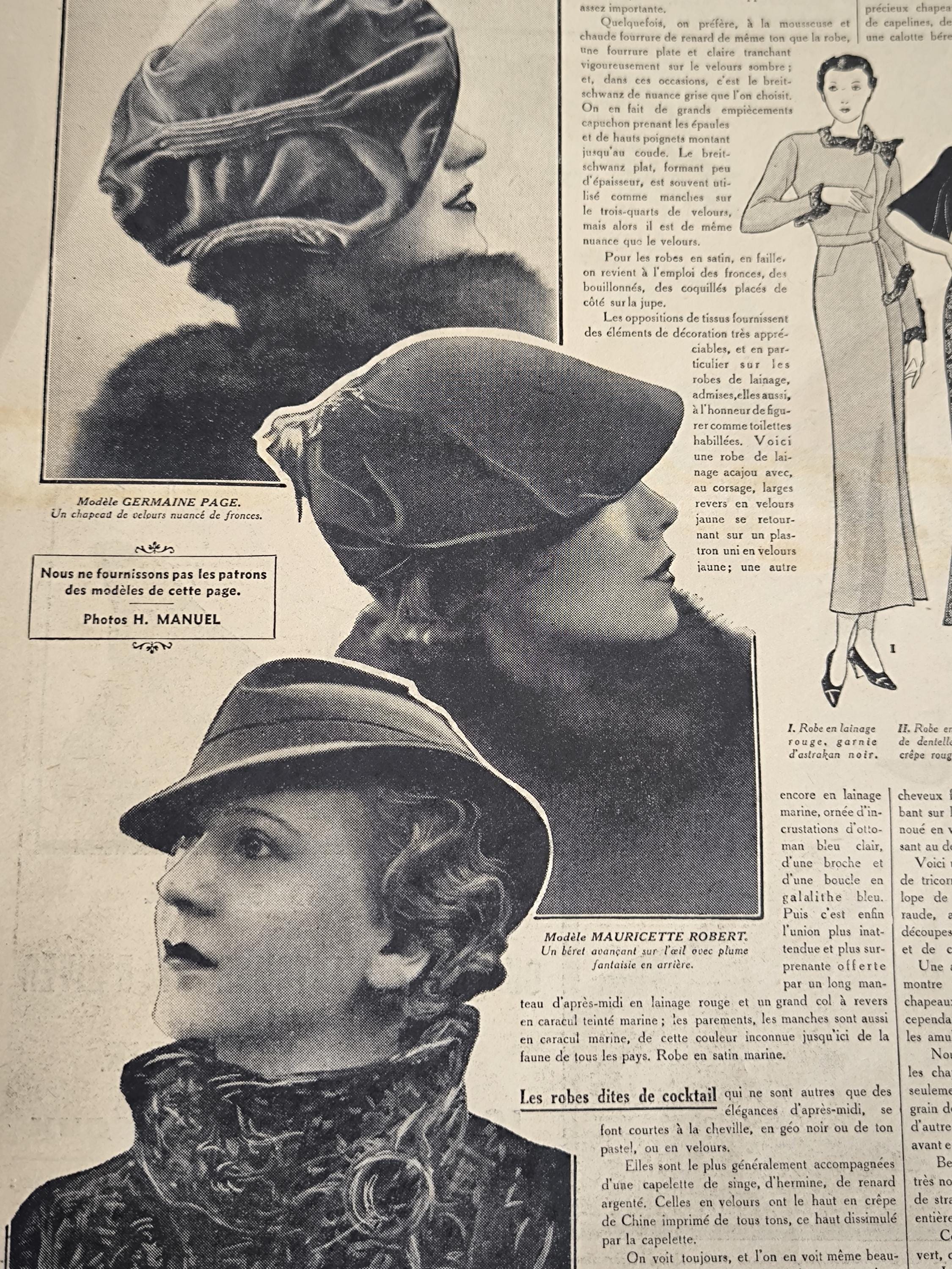 Le Petit De La Mode French Magazine Special Edition Hats October 1934 ...