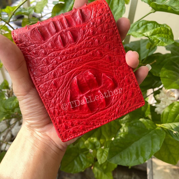 Red Leather Wallet - Etsy
