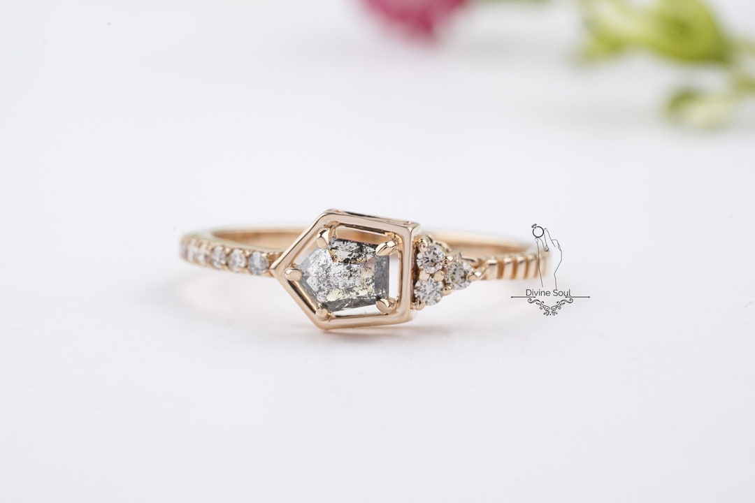 Gorgeous Everyday Diamond Engagement Ring. Unique Wedding Ring ...