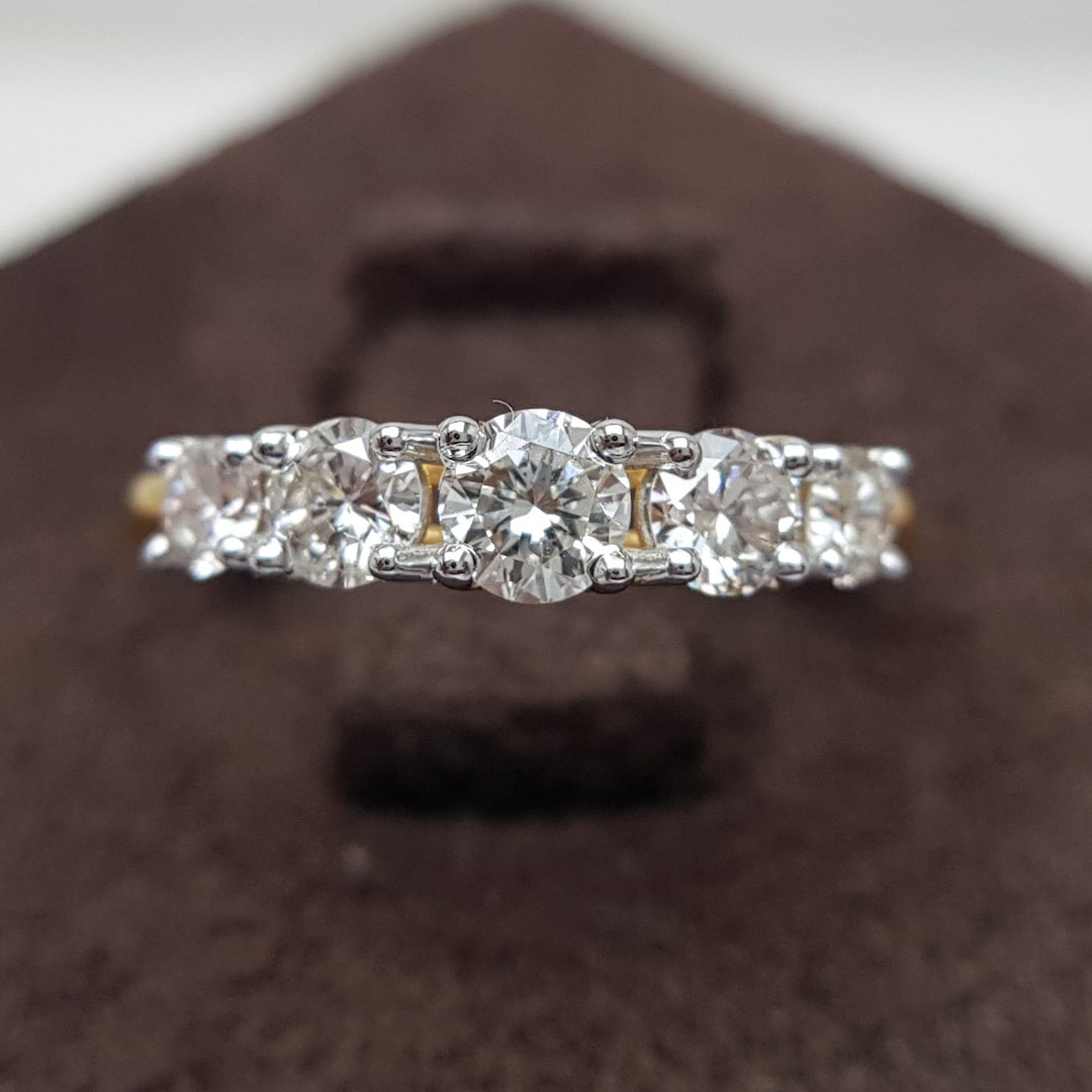 Arc Diamond Ring | Statement Engagement Ring | Elegant 5 Diamond ...